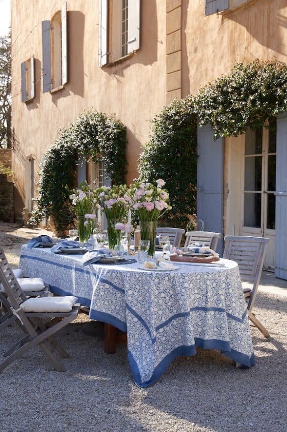 Dining Outside with French Table Linens by Couleur Nature