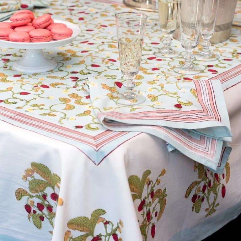 Dining Outside with French Table Linens by Couleur Nature