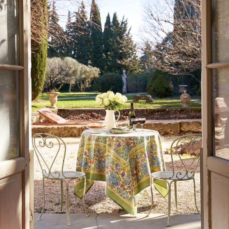 Dining Outside with French Table Linens by Couleur Nature