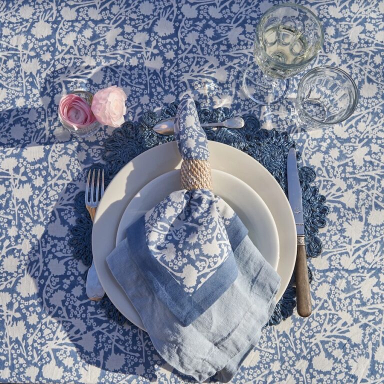 Dining Outside with French Table Linens by Couleur Nature